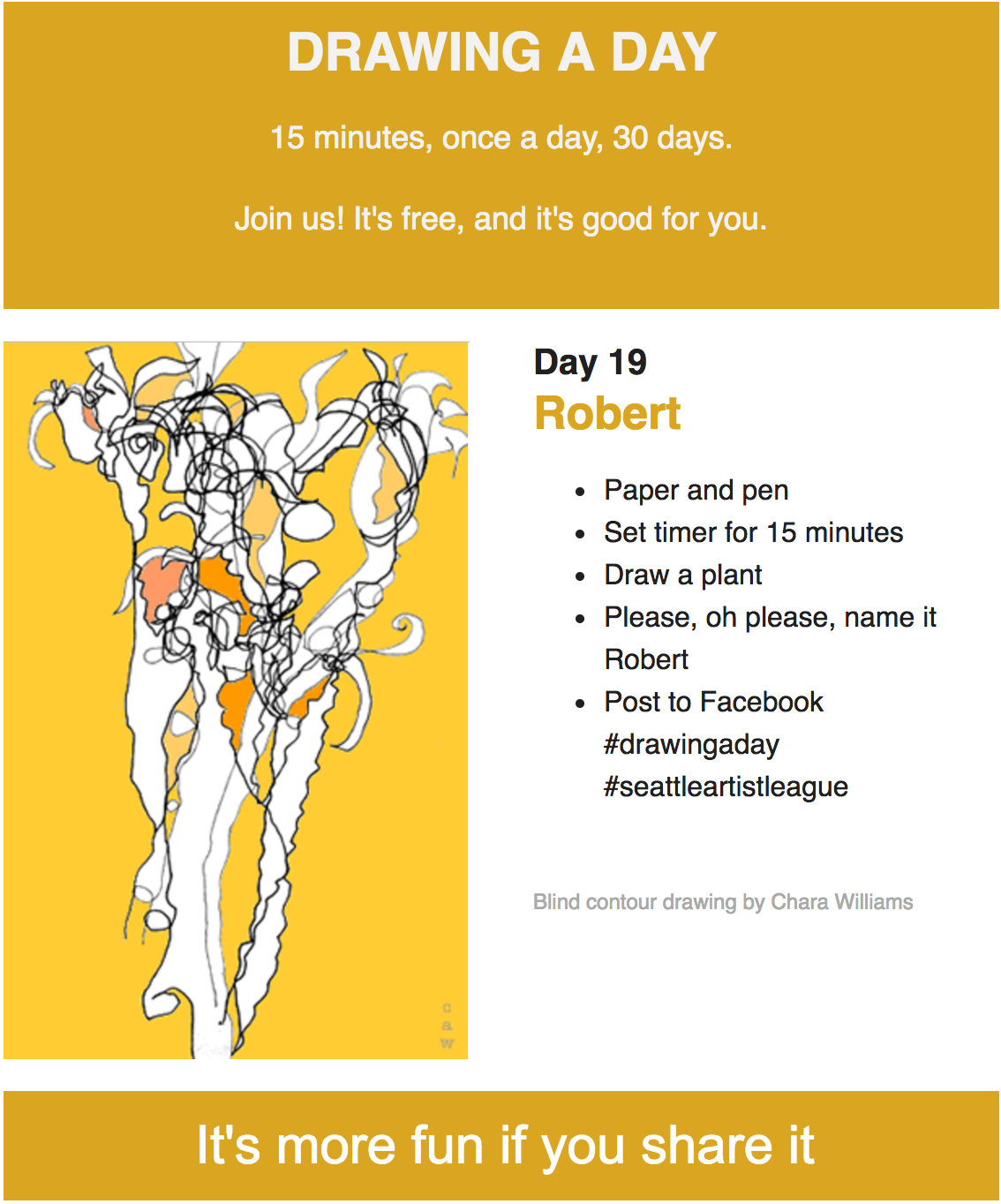 Drawing A Day, Day 19 | Seattle Artist League