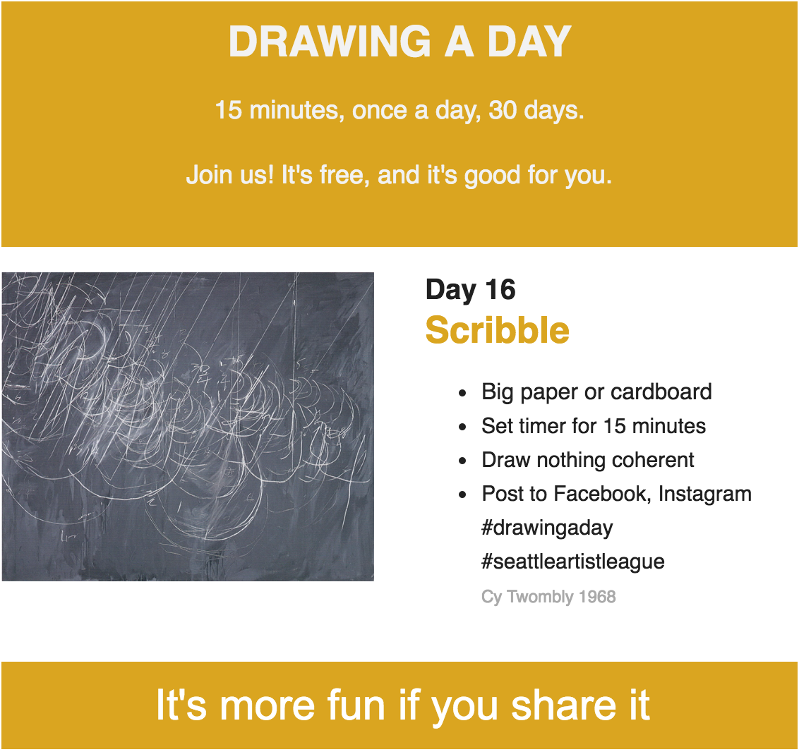Drawing A Day, Day 16 | Seattle Artist League