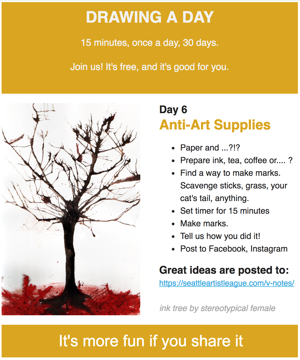 Drawing A Day, Day 6 | Seattle Artist League