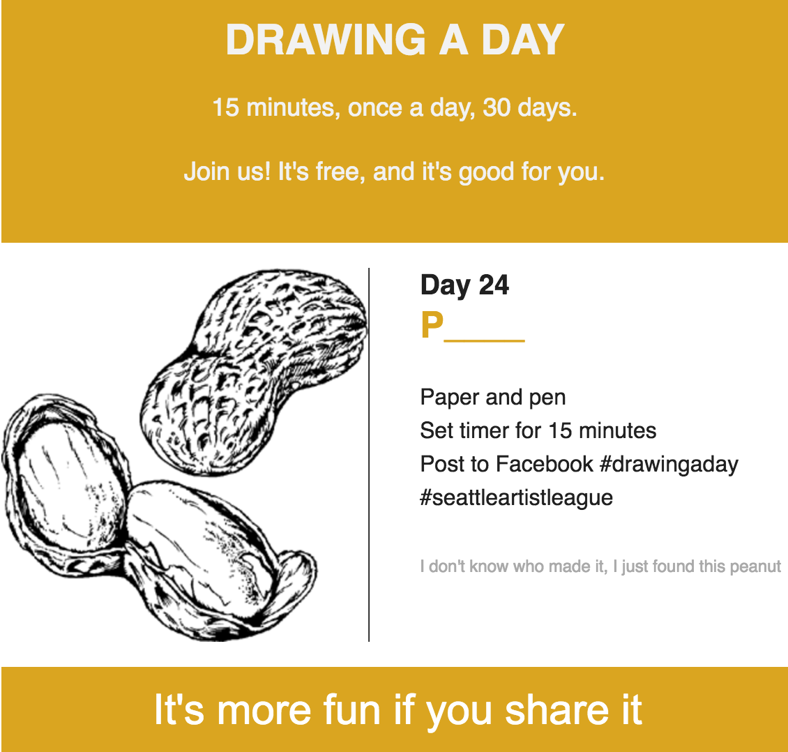 Drawing A Day, Day 26 | Seattle Artist League