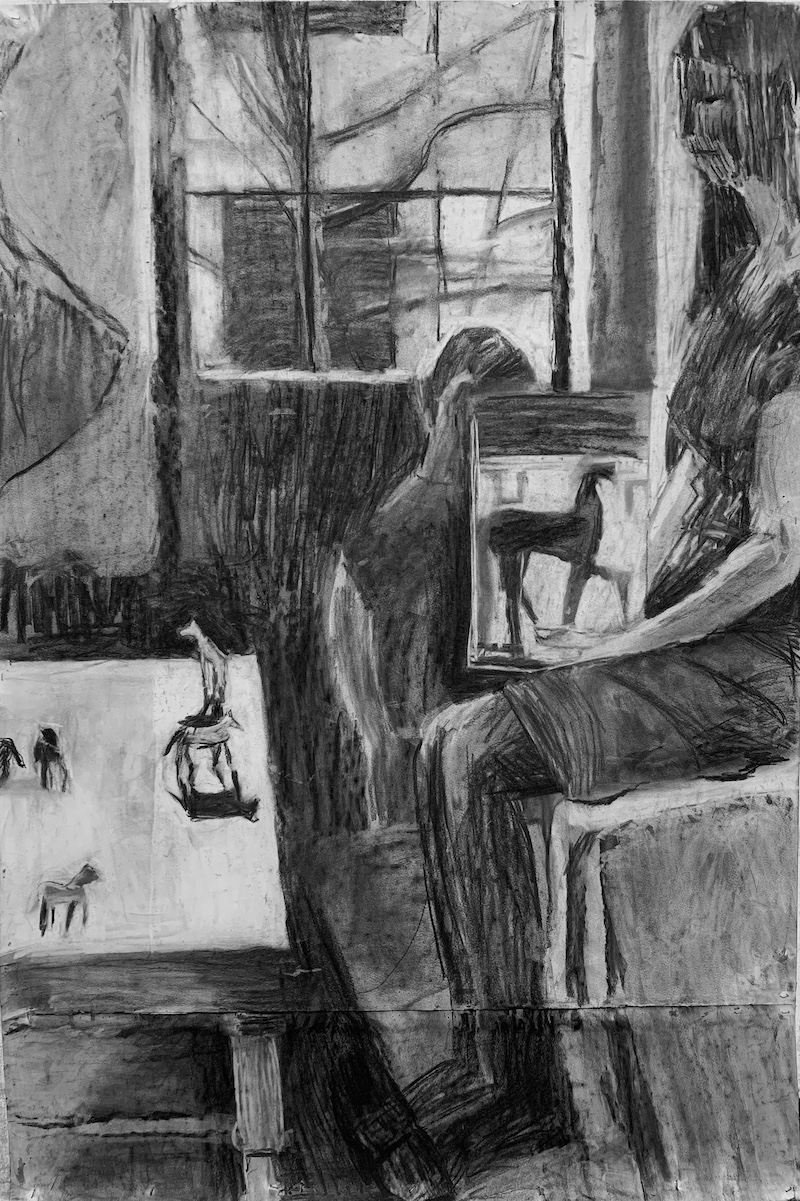 Humans and Geometry; drawings by Charity Baker | Seattle Artist League